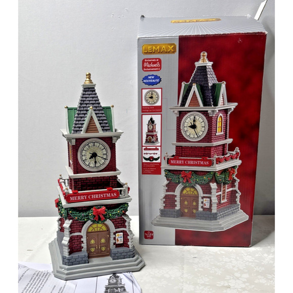 Lemax | Holiday | Lemax Tannenbaum Clock Tower 5679 Animated Christmas ...